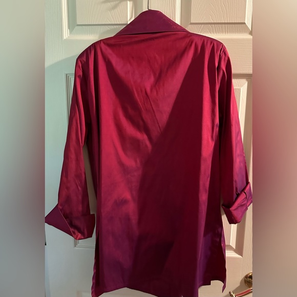 Tops | Allie Coosh Raspberry Swing Shirtjacket | Poshmark